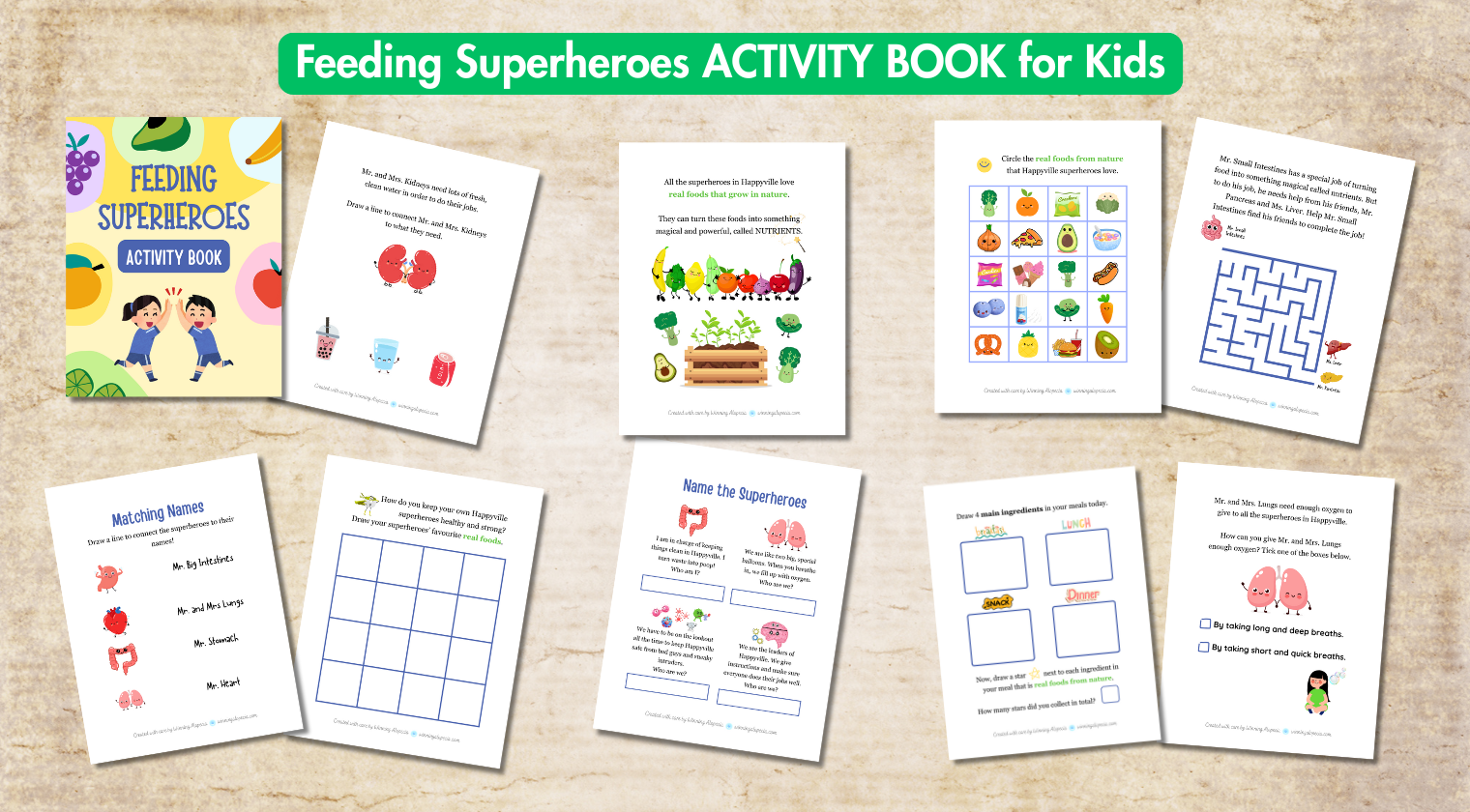 Feeding Superheroes Story and Activity Pack for Kids • Winning Alopecia